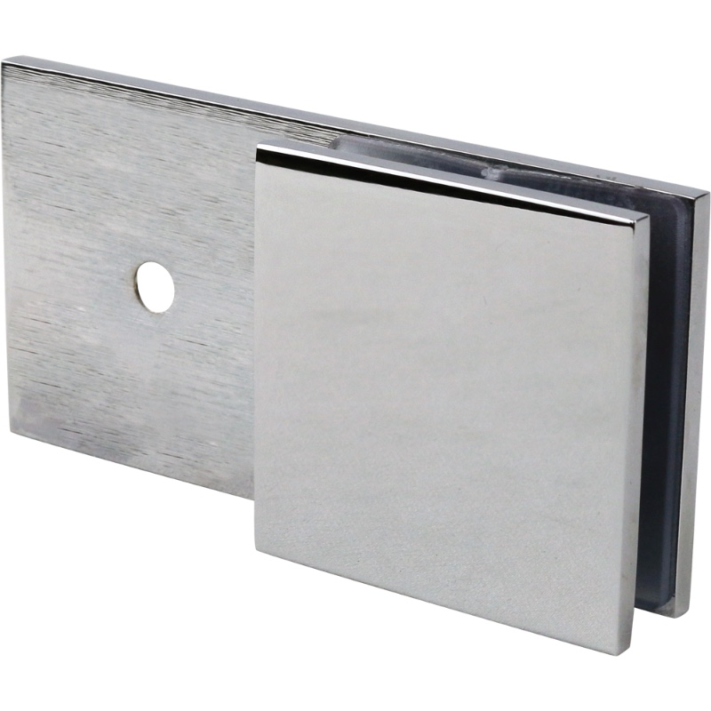Purity – Square Inline Offset Wall Bracket - Chrome - Auswide Frameless