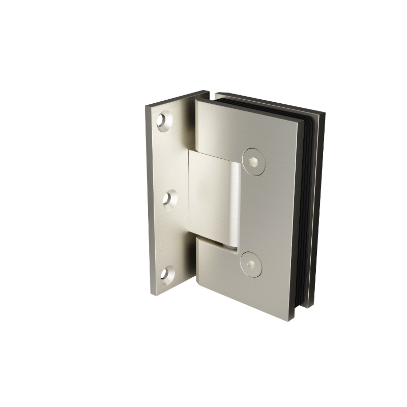 Purity NiKL – Offset Wall Hinge - Brushed Nickel - Auswide Frameless