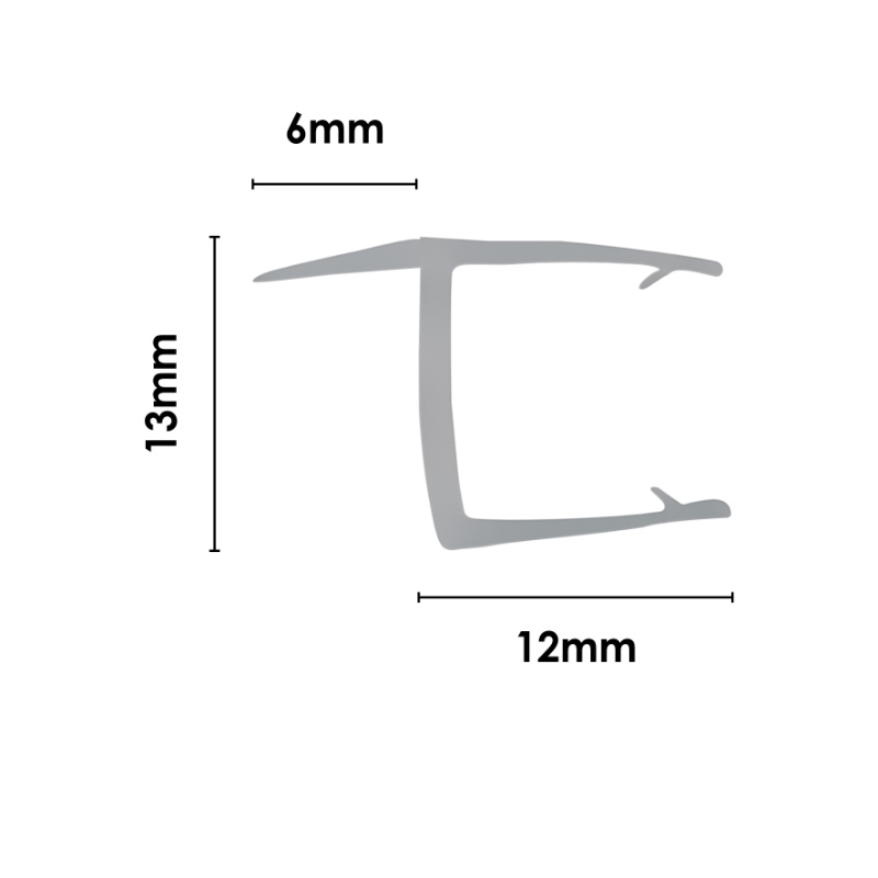 Purity – PVC Hinge Gap Seal – 2100mm Long To Suit 10mm glass - Auswide ...