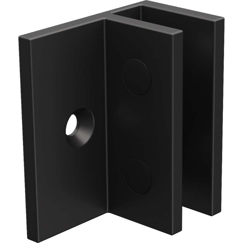 Purity NERO – Offset Wall Bracket - Matt Black - Auswide Frameless