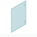 12mm Glass Master Range Hinge Panel - 800W x 1200H - Auswide Frameless