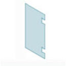 12mm Glass Polaris Hinge Panel - 600W x 1200H - Auswide Frameless