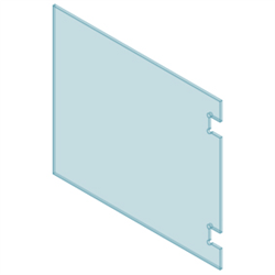 12mm Glass Polaris Hinge Panel - 1800W x 1200H - Auswide Frameless