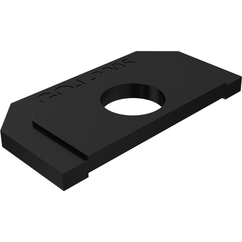 Madrid - Face Mount Spigot Packer - Black - Auswide Frameless