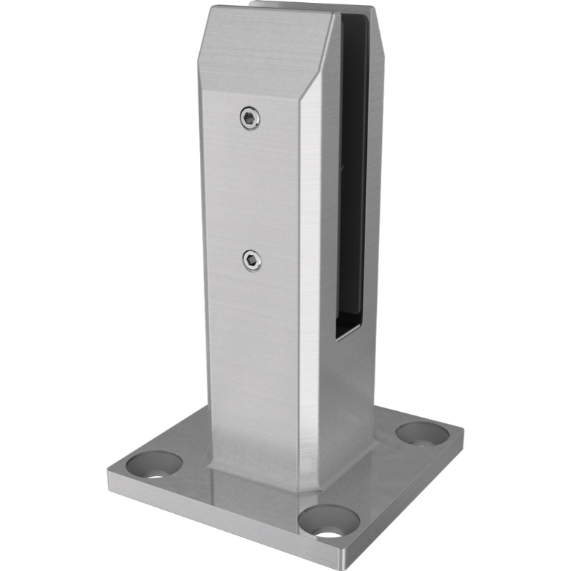 Madrid - Square Spigot Base Plated - Satin - Auswide Frameless