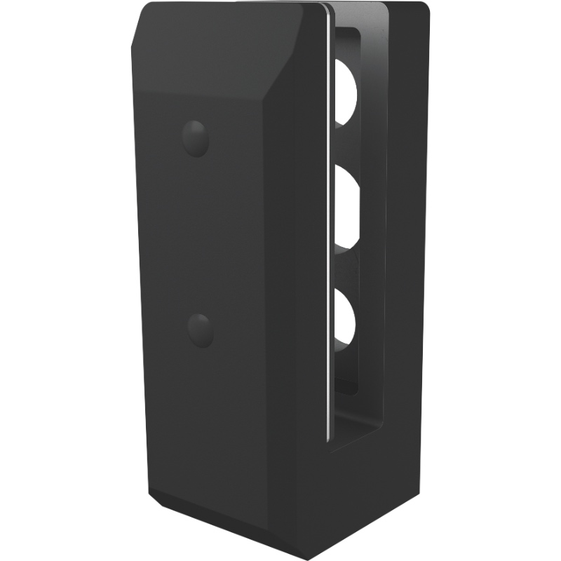 Madrid - Vertical Spigot - Black - Auswide Frameless