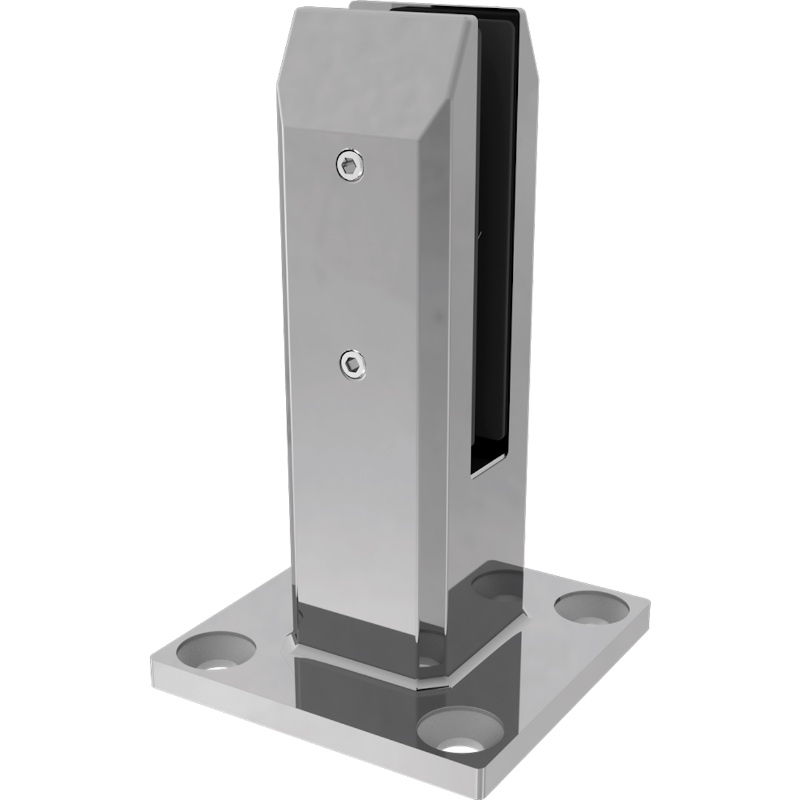 Madrid - Pool Spigot Base Plated - Polish - Auswide Frameless