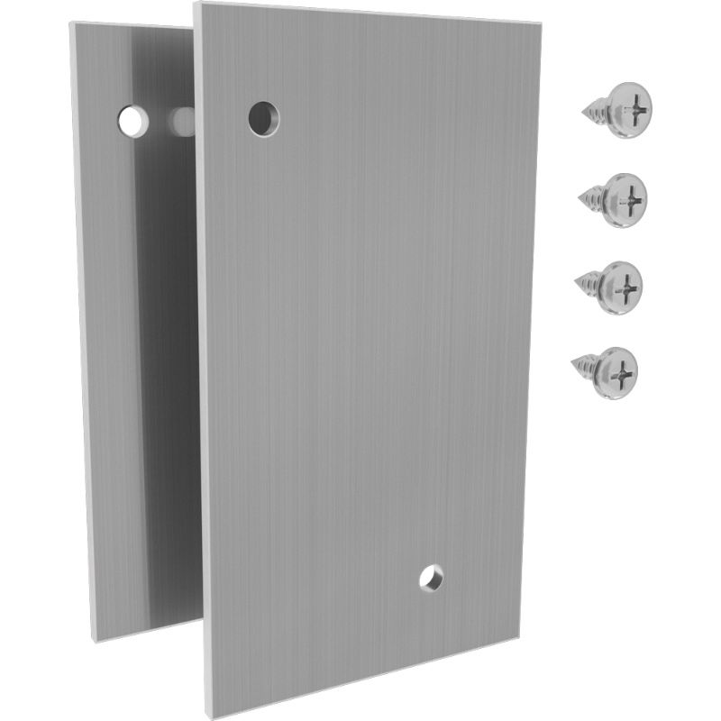 Versatilt - 2x Face Mount End Plates - Mill - Auswide Frameless