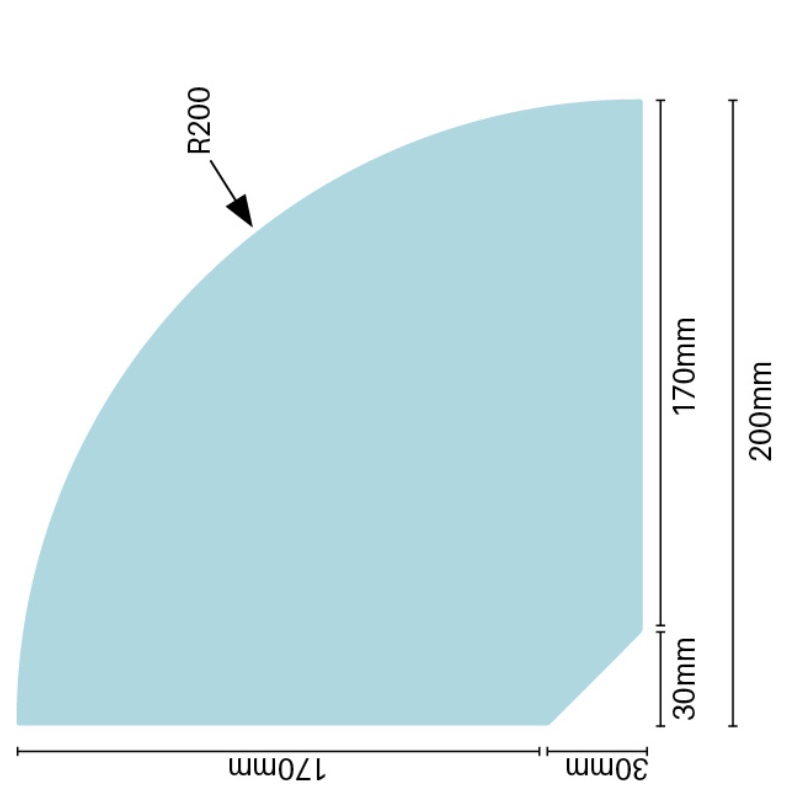 Purity – Radius Shower Shelf - Auswide Frameless