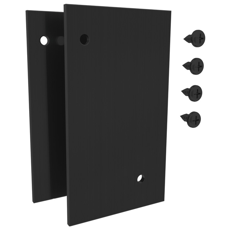 Versatilt - 2x Deck Mount End Plates - Black - Auswide Frameless