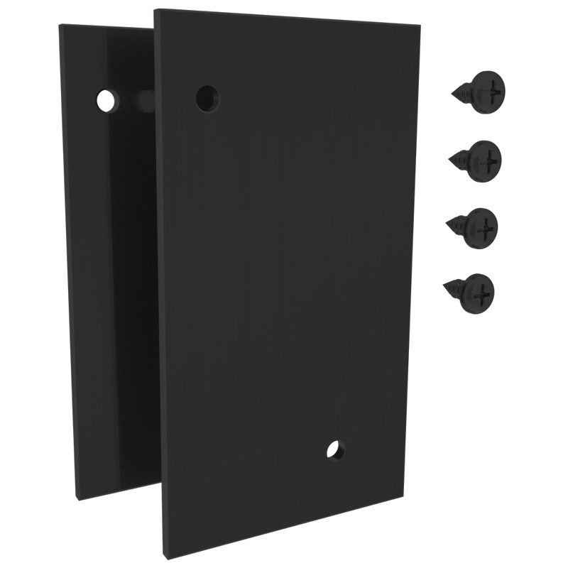 Versatilt - 2x Face Mount End Plates - Black - Auswide Frameless