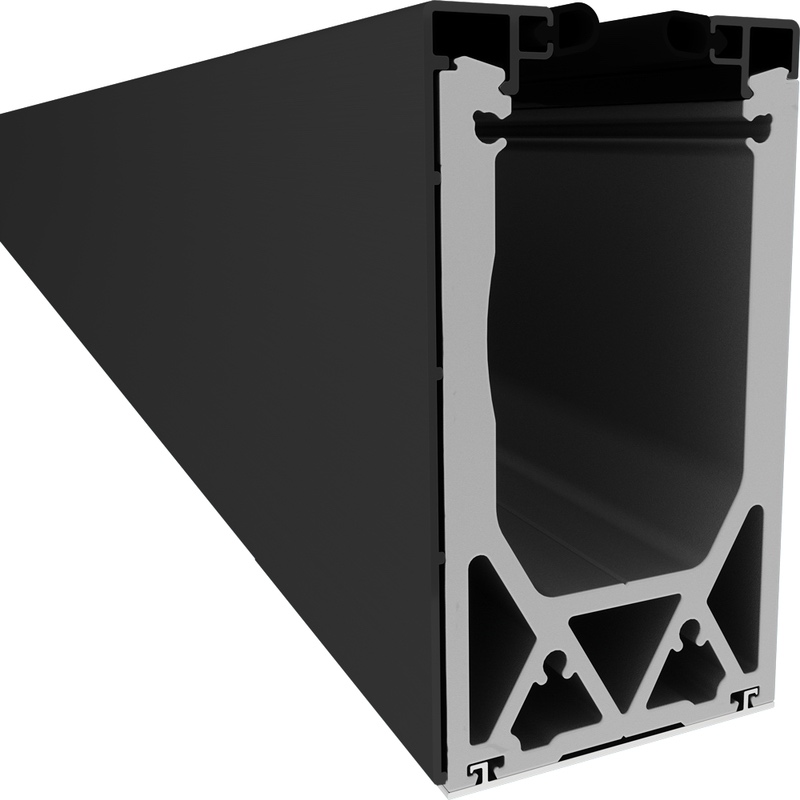 Versatilt - Face Mount Channel Kit - Black - Auswide Frameless