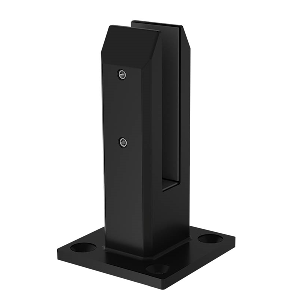 Madrid Deluxe – Square Spigot Base Plated – Matt Black - Auswide Frameless