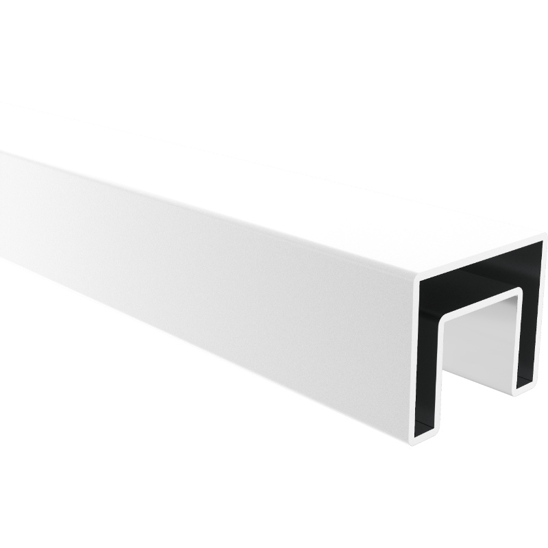 Summit 25x21mm Nanorail Handrail 5800mm - Matt White - Auswide Frameless