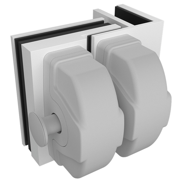 Master Range - Glass to Glass Internal 90° Latch Kit - Matt White ...
