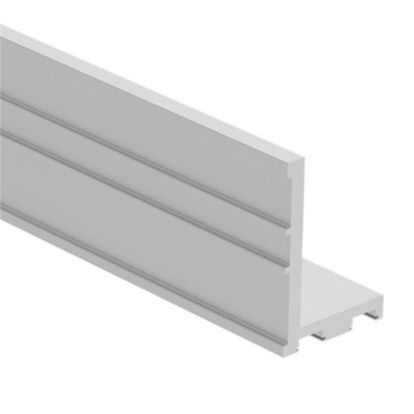 VISOR – Face Mount ‘L’ Profile 5000mm No Holes – Mill - Auswide Frameless