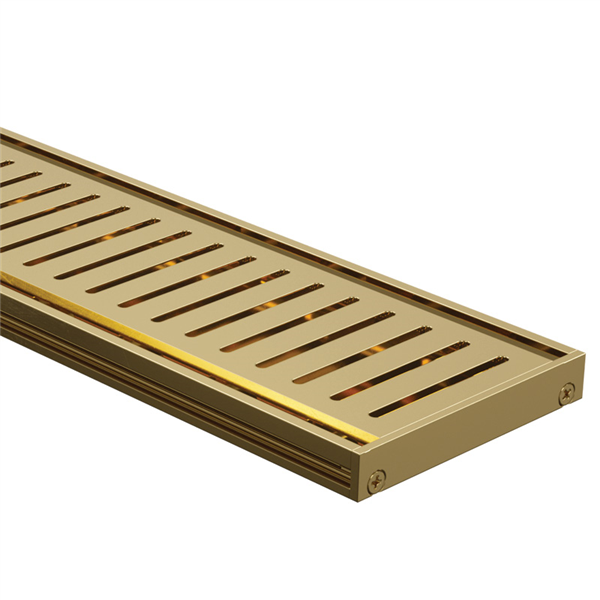 Drainlab - Linear Drain Slotted Grate 1200L x 15mmH - Gold - Auswide ...