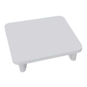 65 x 65mm Post Flat Top Cap - White - Auswide Frameless
