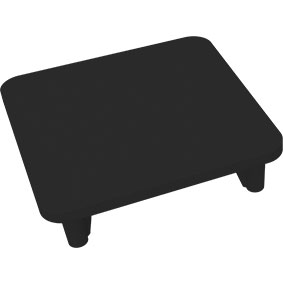 65 x 65mm Post Flat Top Cap - Black - Auswide Frameless