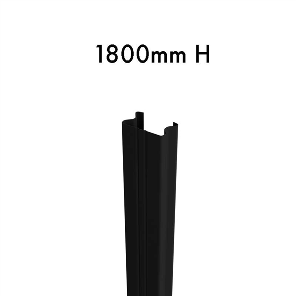 Colorbond Channel Post 1800mm - Black - Auswide Frameless