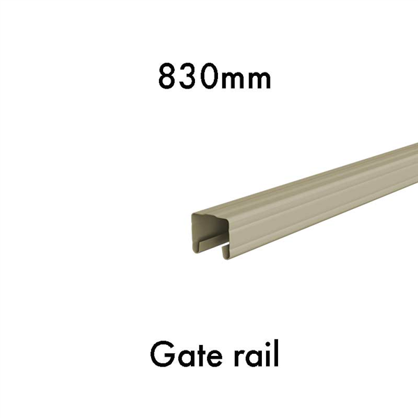 Colorbond Gate Rail 830mm - Paperbark - Auswide Frameless