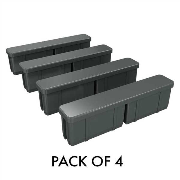 Xpress Screening - End Cap To Suit 90x16.5mm Slat 4pk - Woodland Grey ...