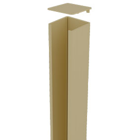 Alumawall - Retaining Wall Post 1700mm High - Primrose - Auswide Frameless