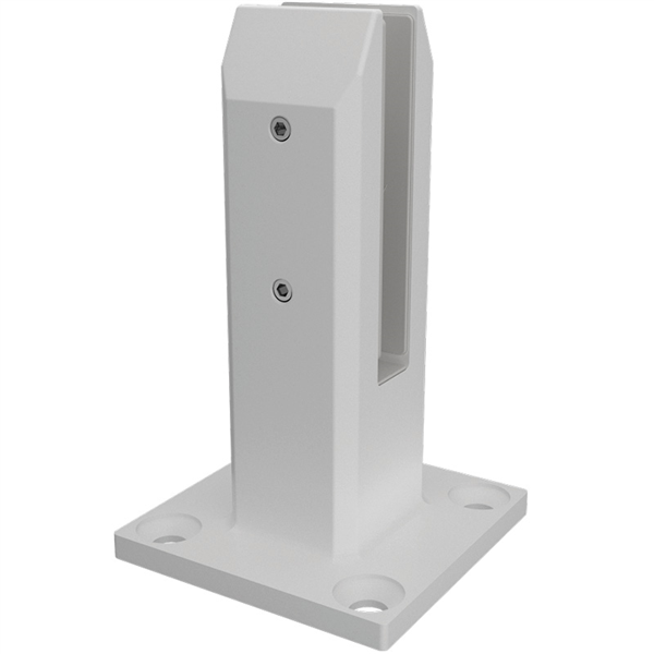 Madrid - Pool Spigot Base Plated - White - Auswide Frameless